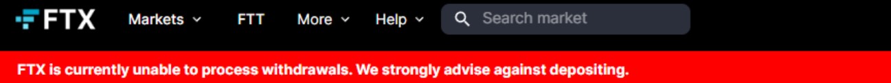 FTX website comes back online with message advising against deposits