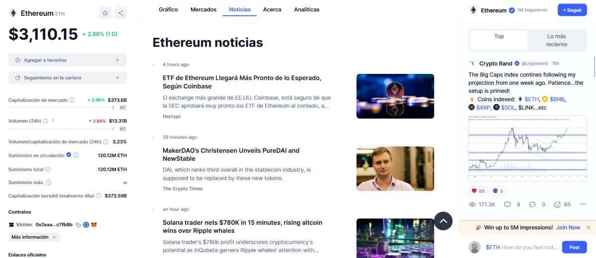 ¿cuál Es La Cotización De Ethereum Para Hoy 18 De Mayo