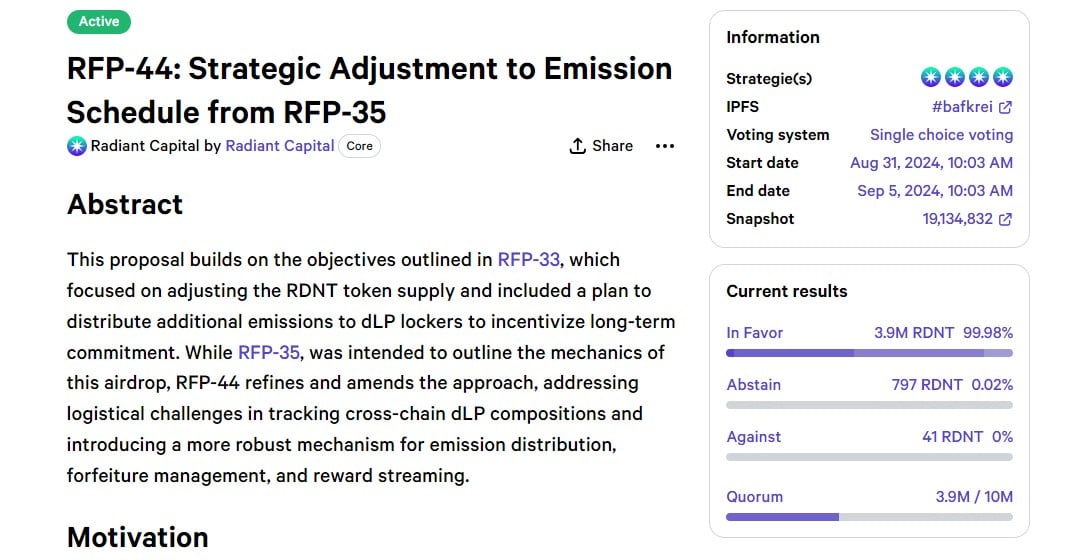 RDNT token jumps 20% following Radiant Capital’s new liquidity plan
