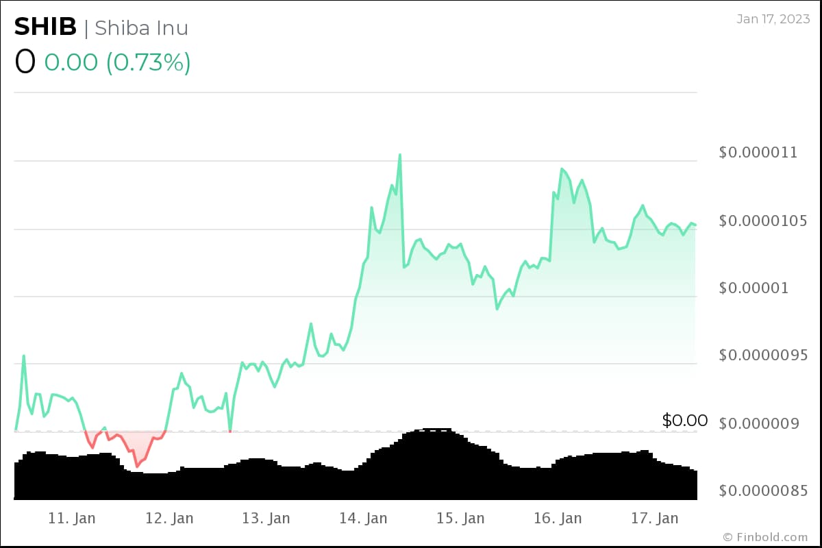 Machine learning algorithm sets SHIB price for February 1, 2023