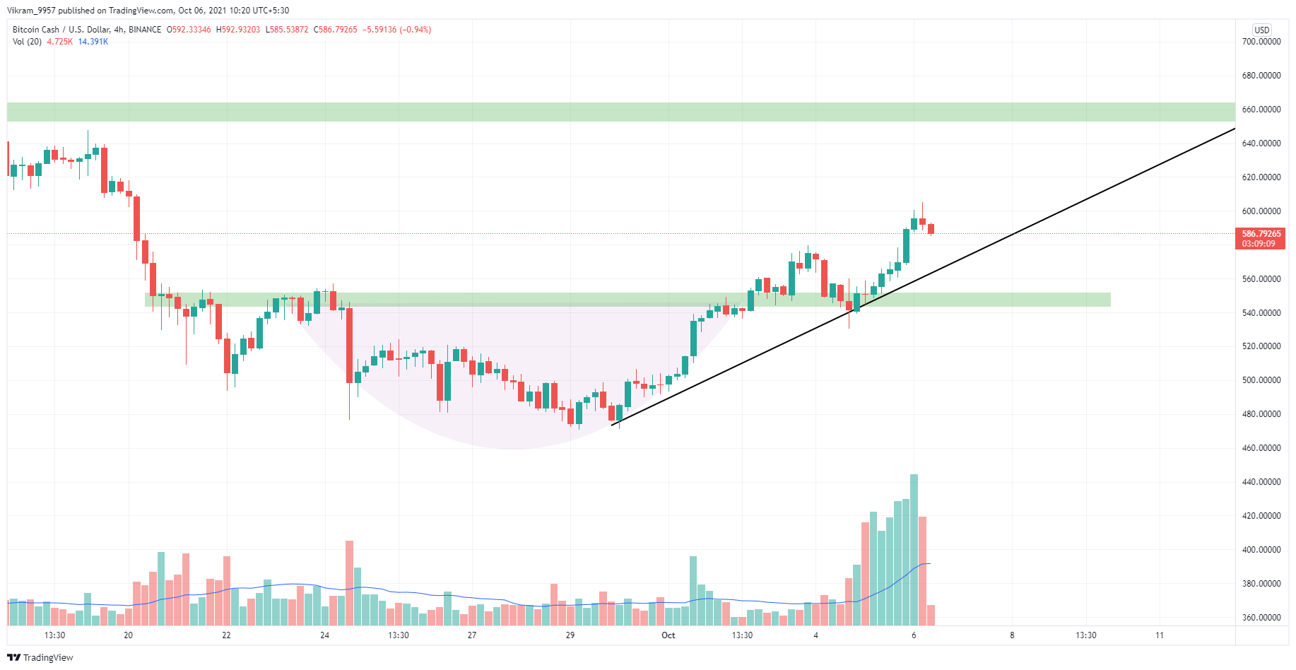 BCH Technical Analysis: Price Sustains Above $550