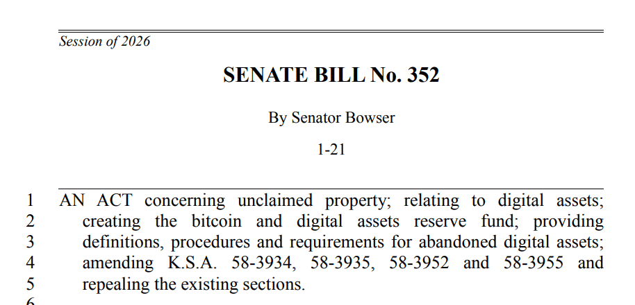 Kansas Introduces Bill to Shield Bitcoin From State’s General Fund ...